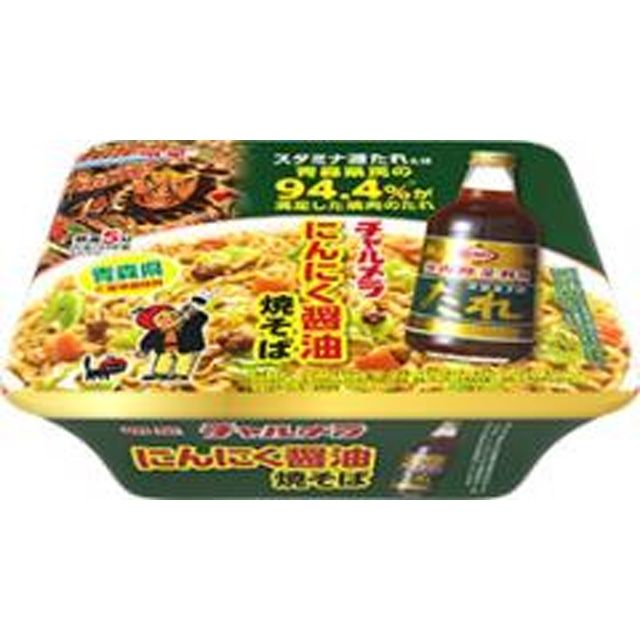 『スタミナ源たれ』使用のにんにく醤油焼そば青森県民の94.4%が満足した、県民が愛してやまないご当地調味料『スタミナ源たれ』とチャルメラのコラボ！ 旨み引き立てるコク深いにんにく醤油味の焼そばに仕上げています。 【原材料】 油揚げめん（小麦...