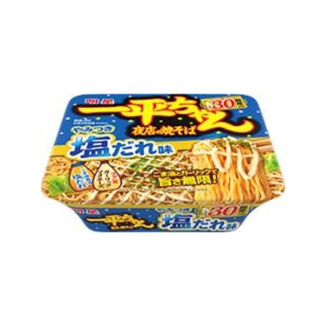 今だけ！ガーリックマヨネーズ20％増量！「一平ちゃん夜店の焼そば塩だれ味」発売20周年記念で、今だけガーリックマヨネーズを20％増量。 さらにこってり旨い、やみつき感が高まった期間限定のおいしさを味わえます。 【原材料】 油揚げめん（小麦粉...