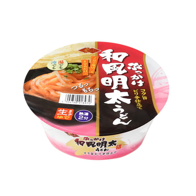 生タイプLL使用。明太子の風味が効いたピリ辛のつゆ。つるみのあるのど越しの良い麺。甘みのある醤油ベースに明太子の風味が効いたピリ辛のつゆで、麺とよく絡みます。ふりかけに味付き明太、ねぎ入り。 【原材料】 めん(小麦粉(国内製造)、食塩、寒天...
