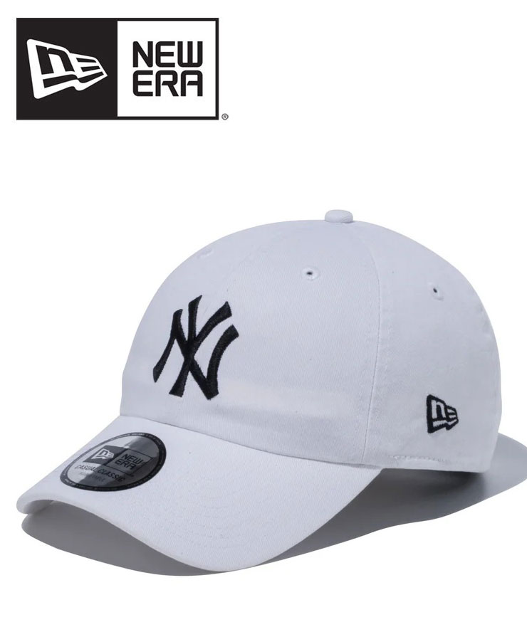 ネコポス可 タイプ 【キーワード】ニューエラ NEW ERA カジュアルクラシック ニューヨーク・ヤンキース ホワイト × ブラック メンズ レディース 帽子 キャップ 調整可能 ベースボールキャップ 綿 コットン 秋 冬 秋冬 14524...