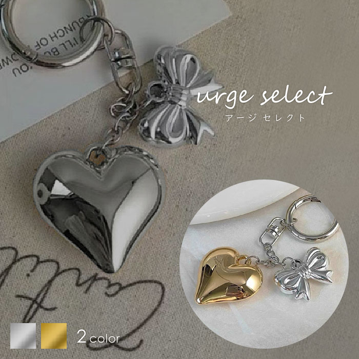 全長 トップ 厚さ 11.7cm ハート：3×3cm ハート：1.3cm 【urge select】 「日々が楽しく、感じられる」をテーマに、カジュアルで明るいポップな遊び心のあるアイテムを揃えています。 韓国っぽデザインのハート＆リボンの...