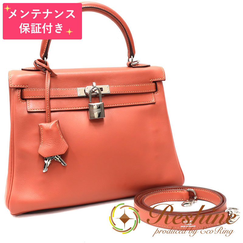商品情報 商品名 HERMES／エルメス ケリー25 色名 ロージー 素材 ヴォースイフト 刻印 □L刻印（2008年） サイズ W：約25cm H：約20cm D：約10cm ショルダーの長さ：約90cm 商品状態ランク 6 商品状態 角...