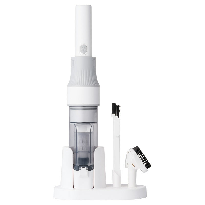 商品名コードレスハンディクリーナー商品詳細アタッチメントを収納できるスタンドが付属したコードレスハンディクリーナーUSB Type-C充電で場所を選ばず充電が可能。お部屋の掃除から車内の掃除まで幅広くご使用いただけます。汎用性の高いノズルが...