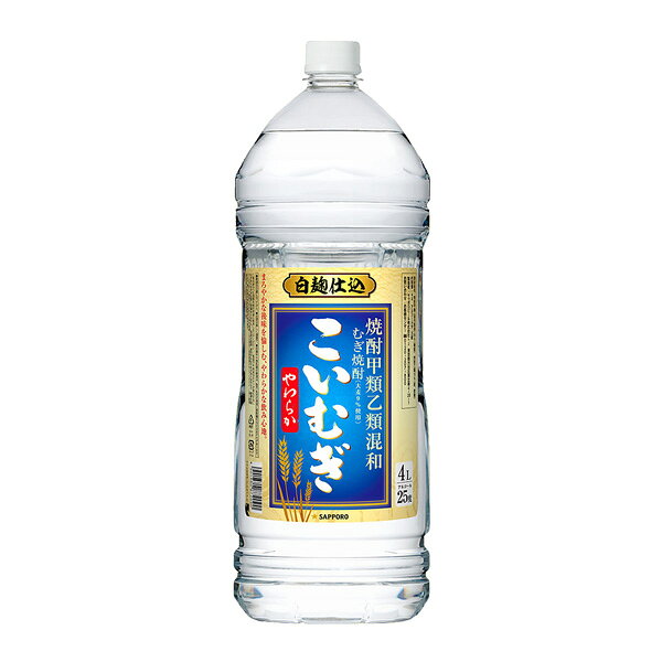 味わい豊かな複数の本格麦焼酎を、クリアな甲類焼酎とバランスよくブレンド。豊かな香りとまろやかな後味を愉しむ、やわらかな飲み心地です。　【お酒です】二十歳未満の者の飲酒は法律で禁止されています。【内容量：4リットル（4000ml）／アルコール...