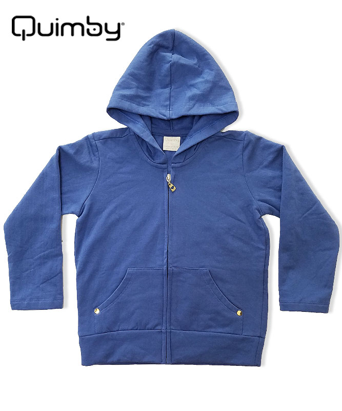 【QUIMBY】女の子フード付きパーカー【デイリー・シンプル】サックスブルー &nbsp; シンプルな可愛さ！薄手のお役立ちパーカー！ ブランド：quimby（キンビー） カラー　：サックスブルー サイズ　：4（4歳〜5歳　110cm） 　...