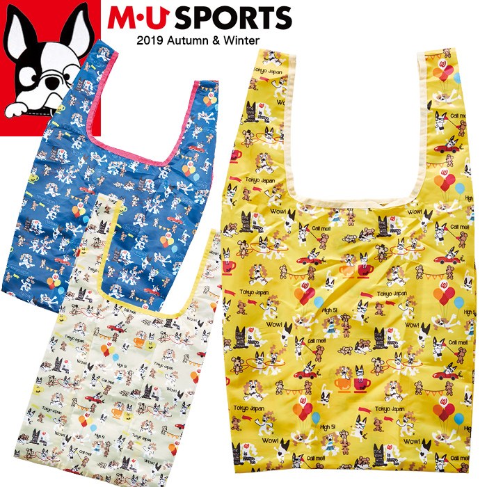 MU SPORTSのキャラクターの総柄でアクセントを効かせたポーチ。 コンパクトに折りたたんで持ち運び可能です。 2019年・秋冬の新作です。 ■サイズ W-38cm、H-40cm ■素材 ナイロン ポリエステル ツーアンドワン の MUス...