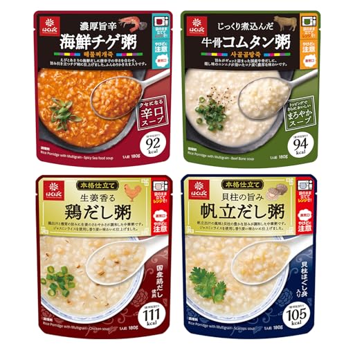 特殊:B0F5WJJTBLコード:4974062096690ブランド:はくばく規格：4974062096690 この商品について はくばく「グルメなおかゆ」シリーズの4種アソートです。濃厚旨辛海鮮チゲ粥、じっくり煮込んだ牛骨コムタン粥、生姜...