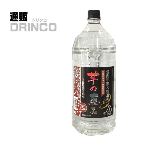 芋焼酎のふくよかな甘い香りとすっきりとした口あたり。ご家庭で楽しめる飲み飽きしない芋焼酎です。【商品説明】・一般名称：焼酎(芋焼酎)・ブランド名：芋の恵み・内容量：4000ml・原材料：米、米麹、醸造用アルコール・アルコール度数：25%・賞...