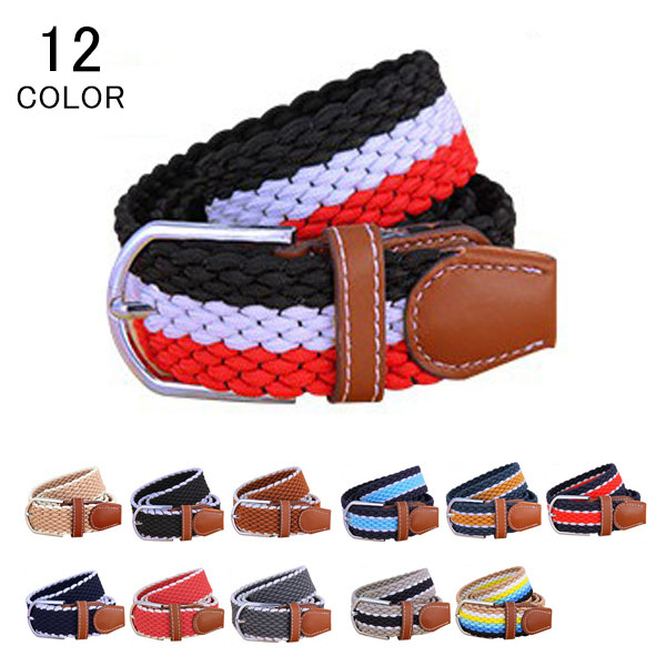 ベルト長さ ウェスト 105CM 89.9〜115CM 商品内容 ★素材：ゴム、バックル：合金 ★伸縮性のあるゴム入りアクリル紐が編み込まれたストレッチベルトですので、水洗い可能です。 ★ベルト穴がなくお好みの長さで留めることができ、長さ約...