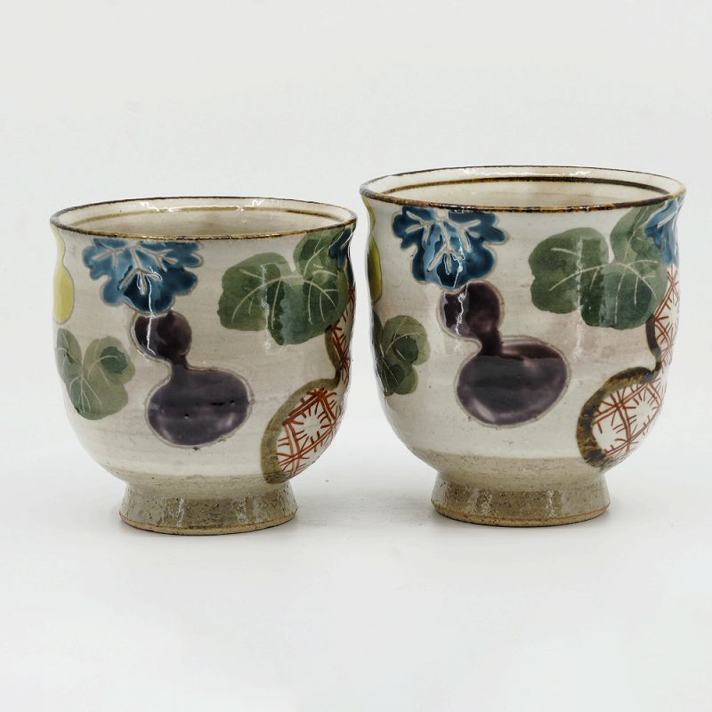 ギフト対応京焼 清水焼 京焼き 夫婦湯呑み 2客 紙箱入り 祥瑞六瓢 【窯名】北哉【材質】陶器【サイズ】大径 7.8×7.3cm小径7.7×8 cm【包装】紙箱 ご自分用だけでなく、お返し、贈答品、贈答、プレゼントなど贈り物ギフトに【家族へ...