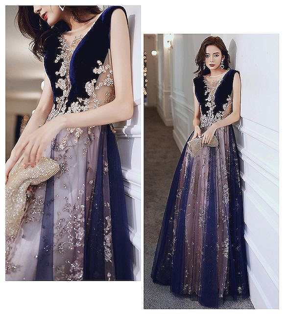 ◆◆ご希望のサイズ/カラーが売り切れでも お取り寄せできる場合がございます。 こちらからご確認ください◆◆ ◇オススメコーデ◇ 散りばめられたストーンと刺繍がエレガントなドレス。 まるでおとぎ話のプリンセスのようなAライン！ スカートが広が...