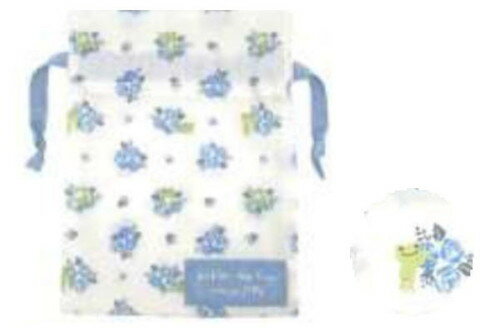 【かえるのピクルス】【pickles the frog】巾着【S】【ブルー】【青】【レトロフラワー】【ピクルス】【ぴくるす】【かえる】【カエル】【カエルのピクルス】【ケース】【ポーチ】【きんちゃく】【小物入れ】【袋】【入れ物】【収納】【雑貨...