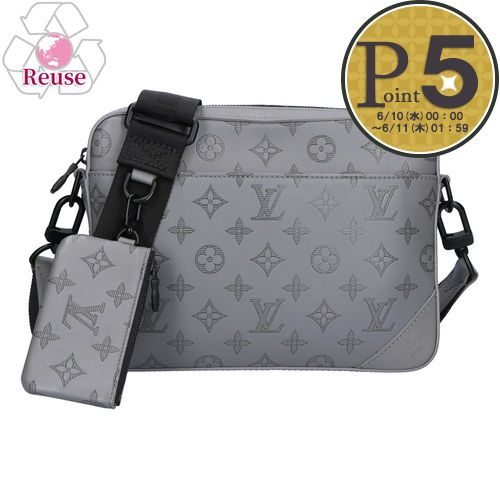 【リユース品】 ルイヴィトン LOUIS VUITTON バッグ ショルダーバッグ デュオメッセンジャー M46104 グレー系ルイヴィトンのバッグ商品ランク：A使用感の少ない綺麗なものRFIDタグ（ICチップ）内蔵サイズ約幅26cm×縦1...
