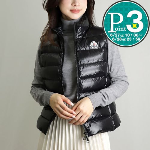 モンクレール MONCLER レディースダウンベスト GHANY 1A525 00 68950GHANYは、ダウンベストの厚みをあまり感じさせないシンプルなデザイン。ウエストを絞り、両脇のポケットには隠れファスナーを使用し女性らしさをアップ...