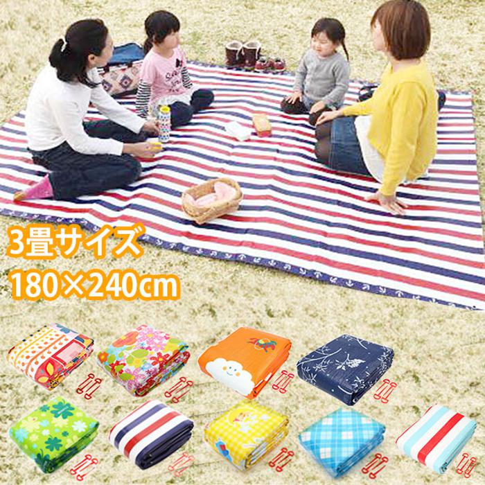[型番:asacushion]【商品名】 レジャーシート 3畳用【商品説明】キャンプやピクニック、お花見にぴったりの、やわらかな座り心地のシート！防水効果のある柄フィルム、やわらかな座り心地を作る発泡ポリエチレン、冷気や湿気を防止するアルミ...