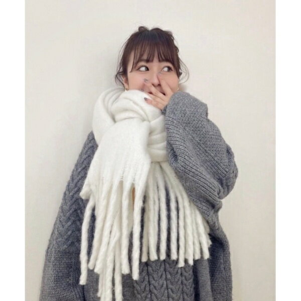 [型番：P1091039]昨年大人気！厚手マフラー・ボリューム感のあるマフラーが女の子らしくモテアイテム間違いなし・ユニセックスでお使い頂けるのでカップルやプレゼントにも◎【お買い物をよりお楽しみいただく為に お気に入り登録をオススメします...