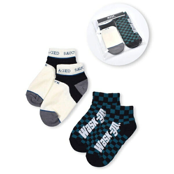 [型番：1359-51004]ギフトにピッタリなソックスセット。シンプルなワンポイントロゴとチェッカーフラッグの2セットで、どんなコーデにも合わせやすい嬉しいセットアイテムです。※今回からポーチは付属しませんカラー展開は、オフホワイトセット...