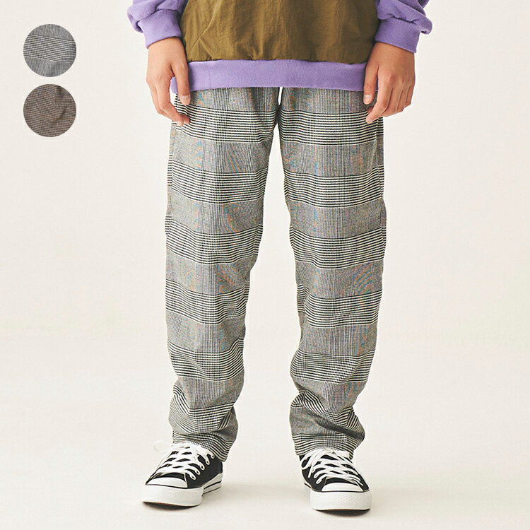 [型番:V51049]ちょっとお上品なチェック柄でお出かけ着にもカジュアルにもオススメな長パンツ、長ズボン。裏地付きで暖か。タック入りデザインもお洒落。同じデザインのベビー、トドラーサイズはV51048になります。同じチェック柄を使ったワン...