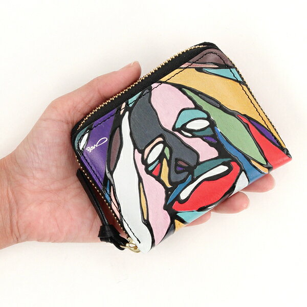 [型番:08-06-04050]ペルケ perche / 冨永ボンド・ジャバラカードウォレット■デザイン＆ポイント冨永ボンド（Tominaga Bond）世界で唯一、ボンドを使って絵を描く画家。創作テーマは「ツナガリ（BOND）」。ライブア...