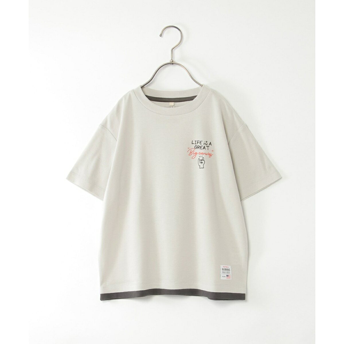[型番：13032725]前後どちらにもプリントを施したキッズTシャツ。カラーによってそれぞれプリントが異なります。＜b＞【素材】＜/b＞速乾性のある鹿の子素材。＜b＞【デザイン】＜/b＞今年人気の裾レイヤードデザインです。＜b＞【ikka...
