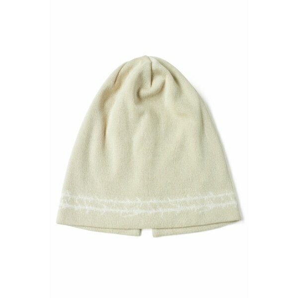 [型番：2001763]【DESIGN】 イバラをイメージした2本のラインをアクセントに、ジャカード柄で表現したデザインニットキャップ。 後部にスリットを設けており、後頭部にボリュームが出てシルエットバランスのとりやすいニットキャップに仕上...