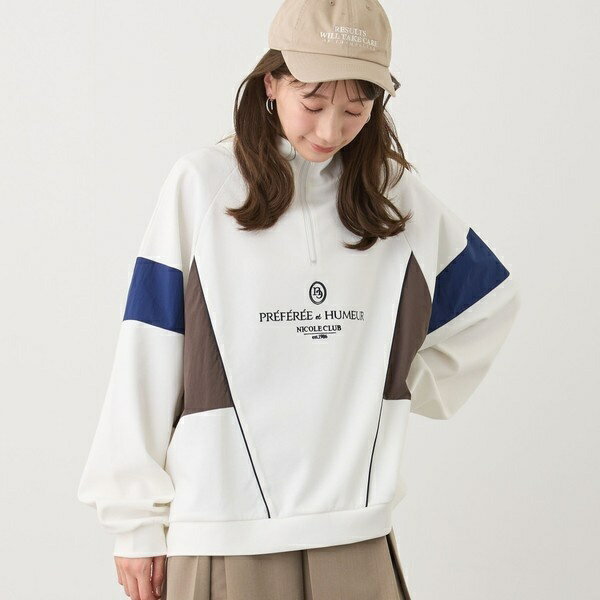 [型番：5163-9103]スポーツxトラッドスタイルには欠かせないハーフジッププルが新しくなって登場！直線的でスポーティーなカッティングとトラッドなデザインの刺繍で大人スポーティーな印象に。襟付きシャツなどとのレイヤードスタイルでコーデに...