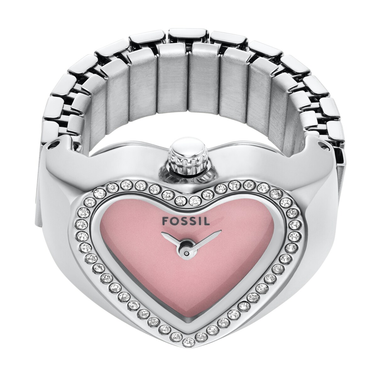 [型番:ES5408]スリークでスタイリッシュなハートウォッチリングで、ジュエリー使いを一新しましょう。華やかなステンレススチールを使用し、きらめくクリスタルのアクセントをあしらったウォッチは、タイムレスで洗練された雰囲気とモダンな魅力が調...