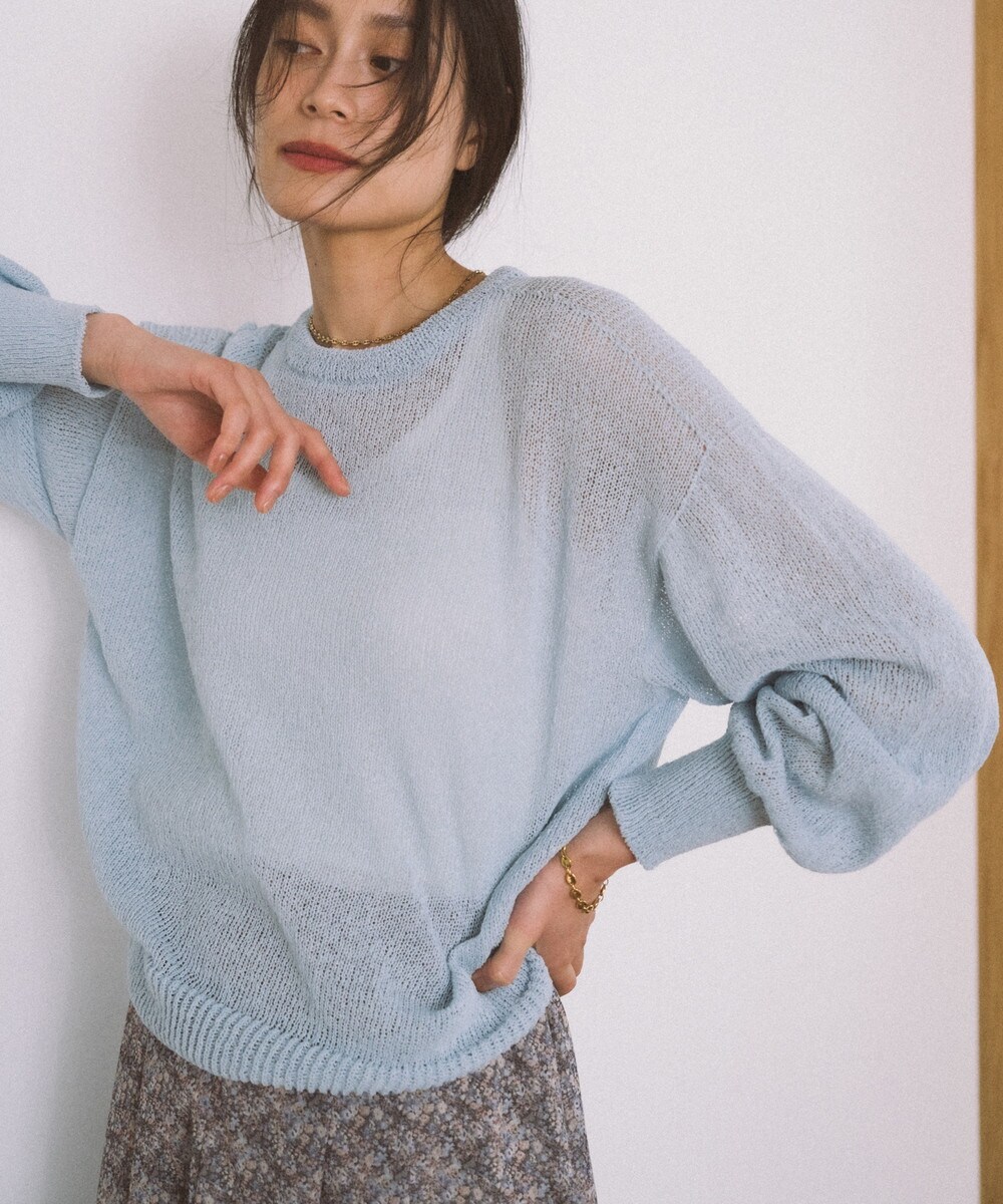 [型番:L4704]●和紙ならではの清涼感のある風合いがこれからの季節に活躍●ホールガーメント製法で作られたストレスフリーな着心地●ご自宅で洗える＆速乾性の良さが春夏に向けて嬉しいポイント【MATERIAL】日本製の和紙を原料とした糸は、ド...