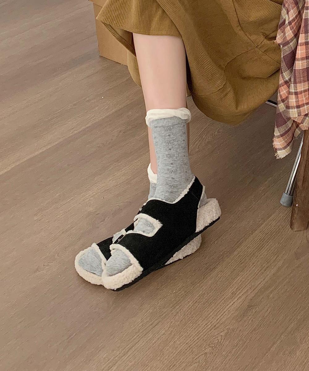 [型番:yjddsd78a]シンプルな織りデザインがかわいいソックス。フリルがポイントでおしゃれなアイテム。■カラー：6色展開丈：20cm※(　)で表記されている数字はヌードサイズです。ヌードサイズとは衣服を身につけない身体のサイズです。お...