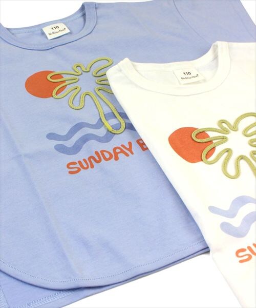[型番:31333006]【綿100％】SiShuNon kids(シシュノン キッズ）の「海辺コード刺繍T」はモチーフの刺繍がポイント！コーディネートしやすいアイテムです。サイズはベビーサイズからキッズサイズまで取り揃えており、ベビーサイ...