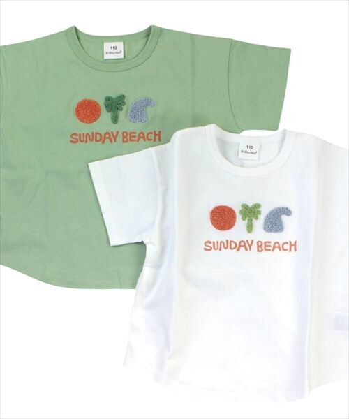 [型番:31333007]【綿100％】SiShuNon kids(シシュノン キッズ）の「海辺モチーフT」は海辺モチーフ部分がサガラ刺繍！コーディネートしやすいアイテムです。サイズはベビーサイズからキッズサイズまで取り揃えており、ベビーサ...