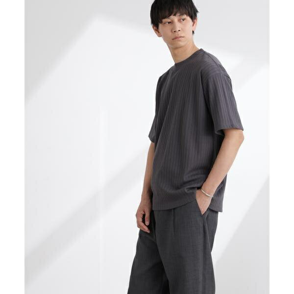 [型番：6725124240]クリーンでキレイめなアイテム【2025 SS】NANO universe（ナノ・ユニバース）◆落ち着きのあるワントーンが重宝するTシャツ◆凹凸感のあるカットソーを使用したプルオーバー。T／C素材ならではの適度な...