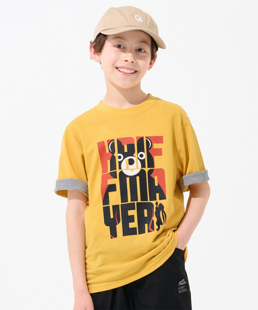 [型番:J2457845]《KRIFF MAYER 2025年夏新作「さらっと袖ペロT（マーくん）」》毎年人気の涼しくすぐ乾く、小さい凹凸のワッフル素材。ポリエステル混で通気性も高いのでさらに乾きやすさ抜群。「KRIFF MAYER」に紛れ...