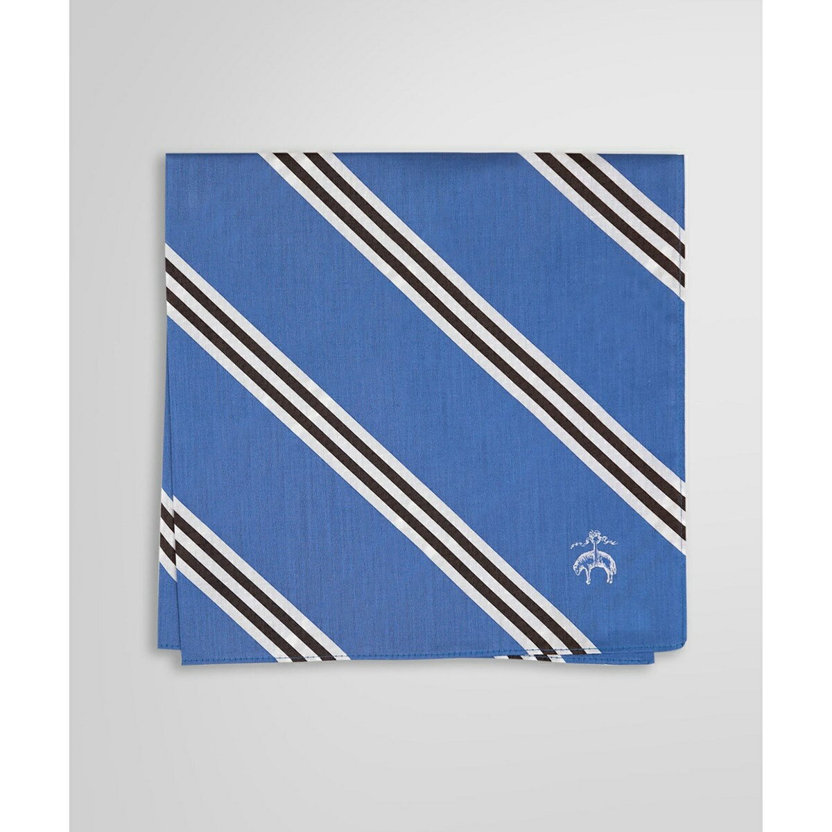 [型番：P24440100216810]身だしなみの基本、コットンハンカチシグネチャーストライプであるBB#1のストライプ柄を全面にプリントした遊び心のあるデザインにしました。アイロン無しでもほとんどシワになりません。何枚あっても便利なハン...