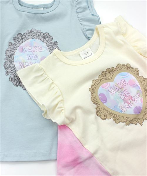 [型番:11333018]【綿100％】SKAPE(エスケープ）は女の子の好き！を集めたキュートなデザイン。「ユメカワレンチキュラーT」は切替しがかわいく、レイヤードコーデ風が楽しめるデザイン！■カラー：ホワイト、サックス※(　)で表記され...