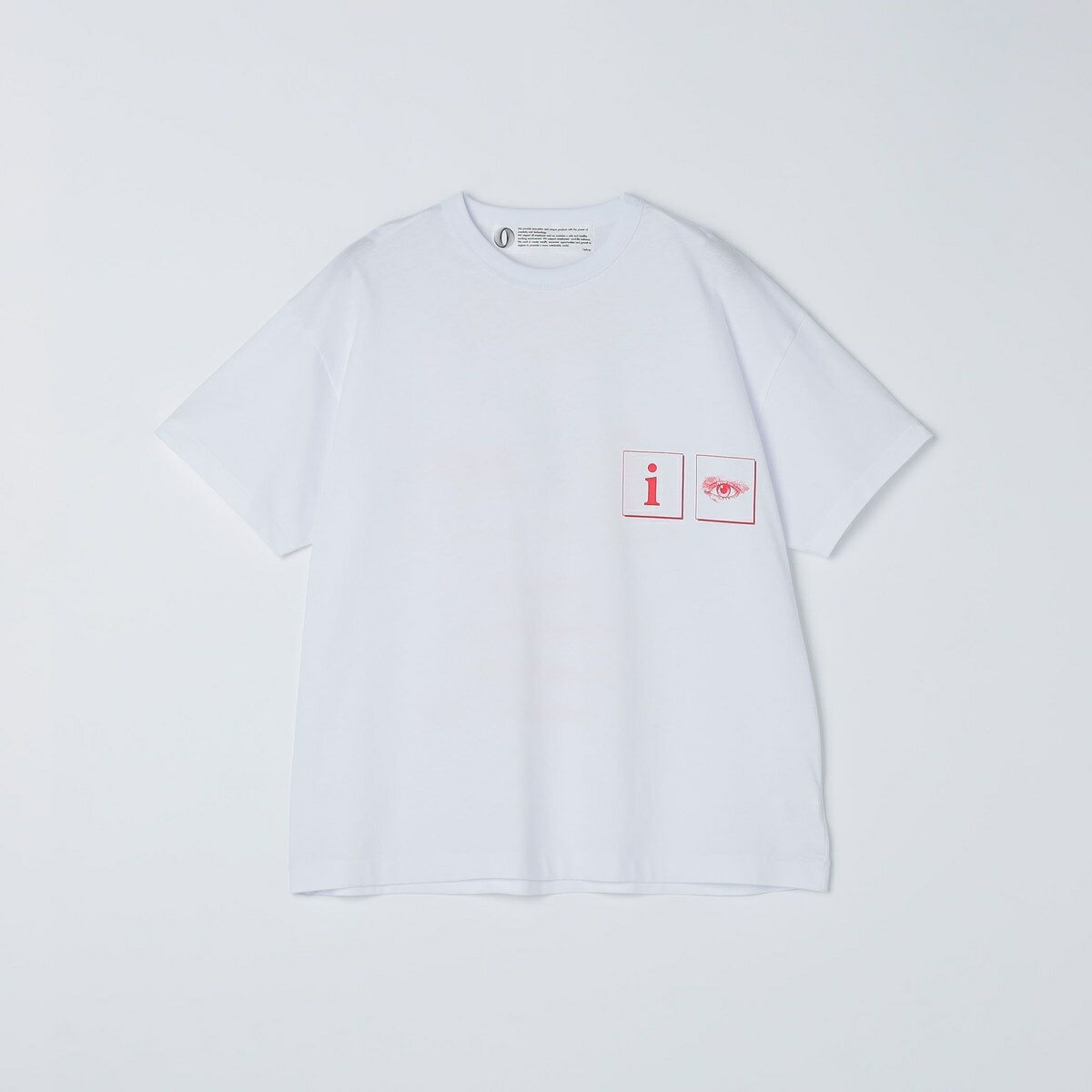[型番：112100274]Ophrysのi to eye Tシャツ【デザイン】新たにリリースされたスキャナーのプロモーションで製作されたTシャツです。製品の強みを文字とグラフィックで伝える広告のようなイメージのデザインです。スキャンの速さ...