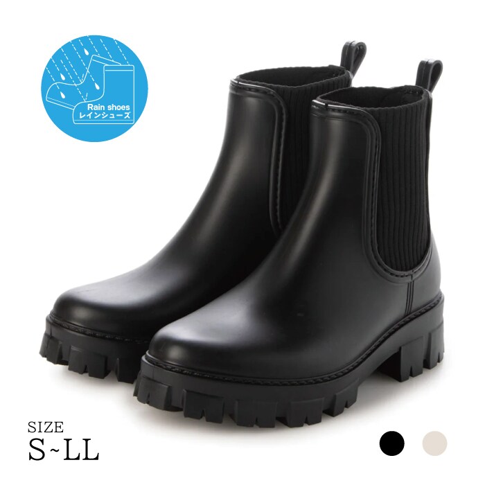 [型番:1145]【完全防水！シンプルデザインのニットレインブーツで雨の日もおしゃれコーデを】【素材】・アッパー：PVC、化学繊維(ニット)・底材：PVC【仕様】・完全防水完全防水仕様で雨、雪を完全シャットアウト(但しニット部分は除きます)...
