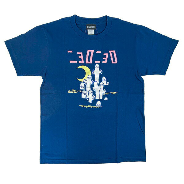 [型番:4445-mm-9237]ムーミン（ニョロニョロ）のTシャツです。ニョロニョロはムーミンに登場する不思議な生き物！限定イラストでとっても可愛い☆ピンク色の文字がアクセントに◎普段使いにもぴったりです♪【サイズ】身丈：70cm×52c...