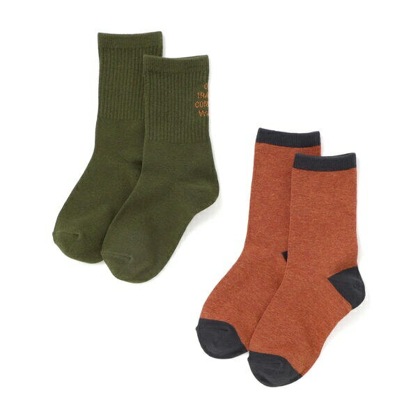 [型番：1359-77002]-25AW-毎日履きたい、男の子の頼れる相棒ソックス。■デザインデイリーユースにぴったりな2Pソックス。後ろ姿にさりげなく映えるかっこいいロゴと、メランジ糸ならではの奥行きある色合いが、大人っぽくお洒落。いつも...