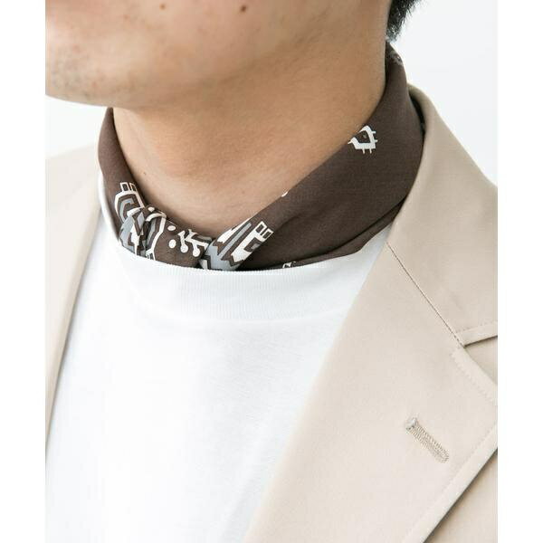 [型番：DT24-1UL003]LIFE STYLE TAILORオリジナルのネッカチーフです。シルク混の生地を採用することでドレッシーな印象になるように仕上げています。コーディネートのポイントにおすすめです。【LIFE STYLE TAI...