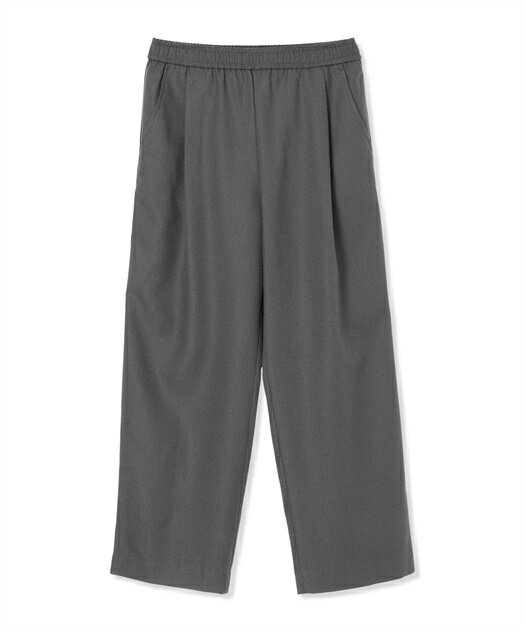 [型番:294133]立体感のあるタックが上品な印象を与えるパンツ■カラー：ダークブラウン、ブラック、オフホワイト、チャコールM：ウエストゴム上がり 68cm / ウエスト最伸寸法 92cm / ヒップ(タック開いて) 111cm / 渡り...