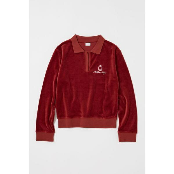 [型番：010IA490-4051]【VELOUR POLO L／S TSJ ／ ベロアポロロングスリーブTシャツ】■ポイント＆ディテール上品な光沢感が魅力のベロア素材を使用したロングスリーブポロシャツ。柔らかく滑らかな肌触りで、着心地も抜...