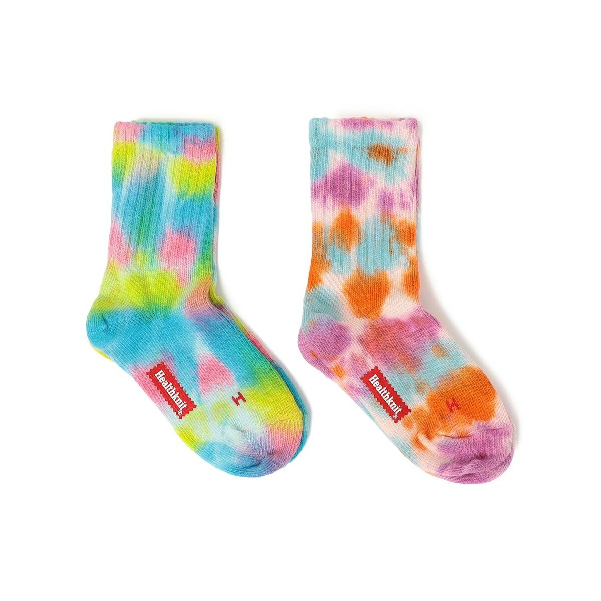 [型番：738000007]カラフルなタイダイ柄がコーディネートのアクセントに。2足セットソックス【素材特性】コットンやポリエステルなどを使用し、通年使いしやすい素材。風合いが良く快適な履き心地を提供してくれます。【デザイン】全体的にカラフ...