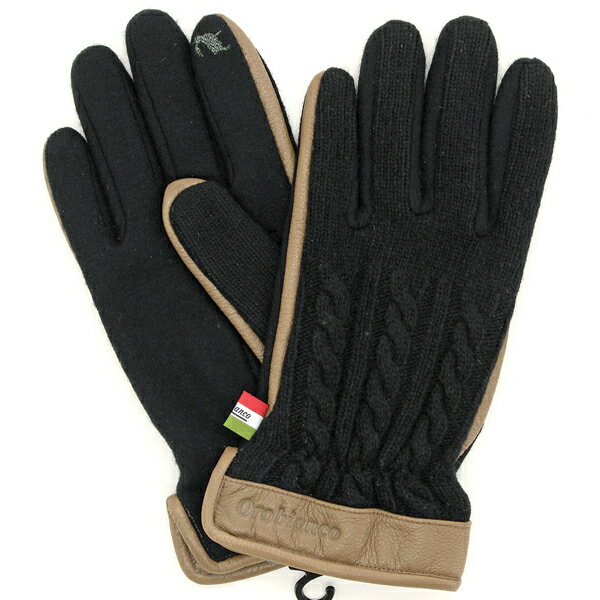 [型番:5132OB3922301]ケーブルニットのデザイン。革マチ仕様でカジュアルの中にもこだわりのある企画になっています。■カラー：ブラックサイズ全長手囲い＊＊24．021．0※(　)で表記されている数字はヌードサイズです。ヌードサイズ...