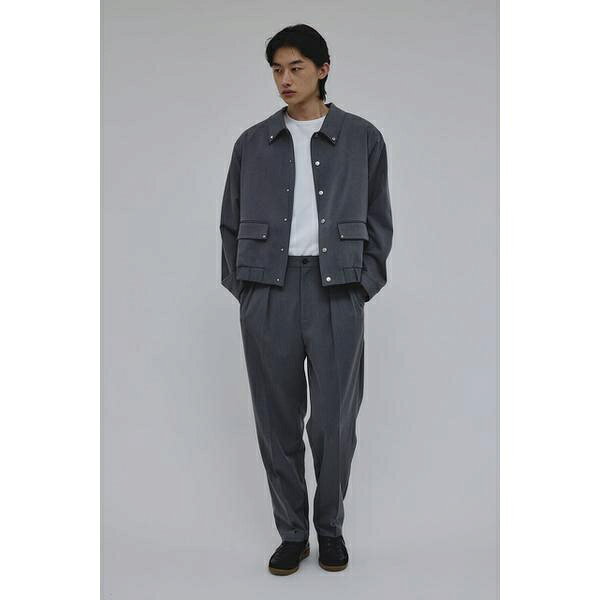 [型番：501IAK31-0061]モデル身長186cm（Lサイズ着用）カジュアルながらも綺麗めの表情を持った、ウールライクなポリエステルレーヨンツイルを使用したパンツ。ヒップと渡りにゆとりを持たせたすっきりとしたテーパードシルエットでスタ...
