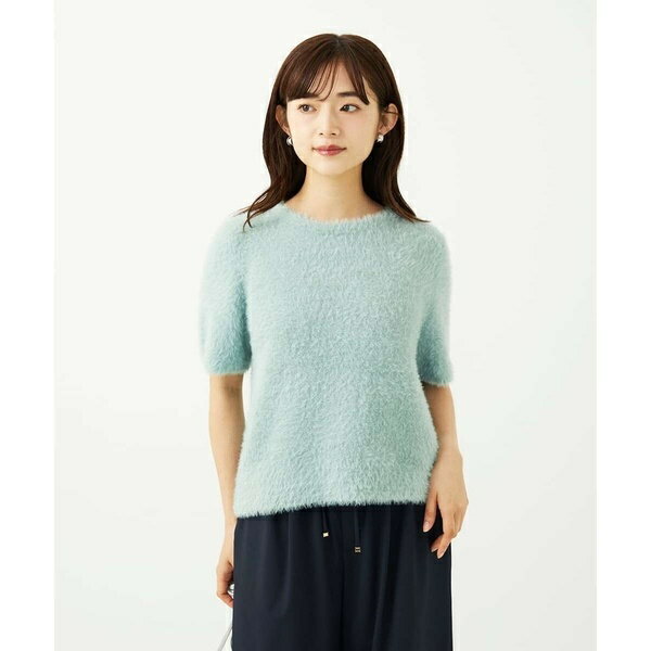 [型番：F1FAD30120][MK ミッシェルクラン 小さいサイズ]サイズ感にこだわった大人シャギーニット■デザインコンパクトすぎない適度なゆとりが大人っぽいシャギーニット。秋から冬にかけて、シーズンムードを高めてくれる一枚です。■素材思...