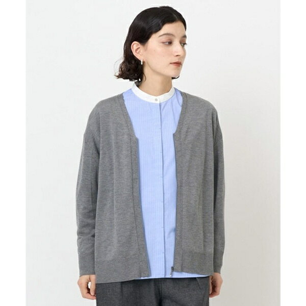 [型番：PHSJB51290][ジョルジュ・レッシュ 小さいサイズ]ボディラインを自然にカバーし羽織るだけでこなれた印象になるリラクシーなカーディガン■デザイン薄地で肌触りの良いリラックスカーディガンになります。吸水、吸湿性の高いセルロース...