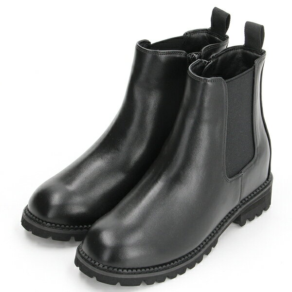 [型番:WX4300]インヒールサイドゴアショートブーツ【おすすめPOINT】・定番のサイドゴアブーツがMUUMで新登場・サイドゴアでは珍しい3.0cmのインヒール入り・秋から春まで3シーズン履けるシンプルなデザイン・内側ファスナー付きでサ...