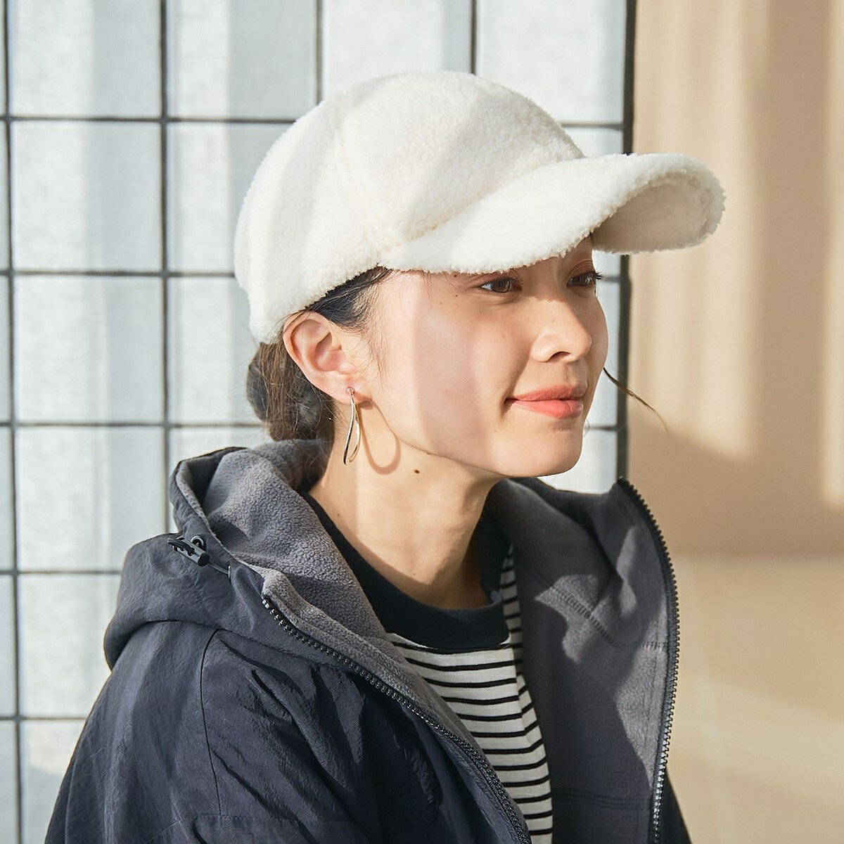 [型番：76856000006]シンプル×ボアの絶妙バランス。秋冬コーデの新定番キャップ。■同シリーズのご案内【PENNEYS（ぺニーズ）別注】配色ラインマフラー（品番：76846000000）■デザイン/素材PENNEYS（ぺニーズ）別注...
