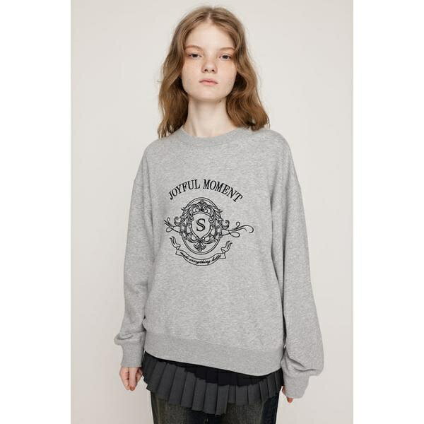 [型番：030IAR90-2991]【EMBROIDERY LOGO SW TOPS】■POINT：フロントに大きくあしらわれたロゴが印象的なクルーネックのスウェット。程よい厚みの裏毛素材を使用しているのでロングシーズンで着用していただける...